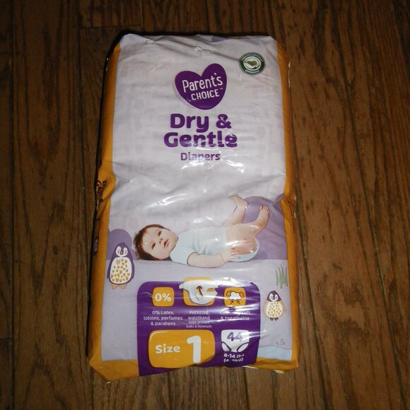 Accessories | Parents Choice Dry Gentle Baby Diapers Size 1 44 Count ...
